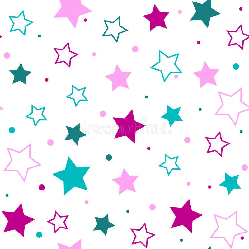 Asterisks. Seamless Patterns. Design for Fabric Wrapping Paper ...