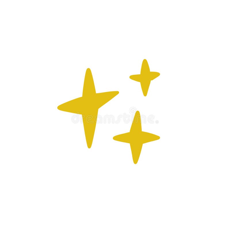 Stars Doodle Icon, Vector Color Line Illustration Stock Illustration ...