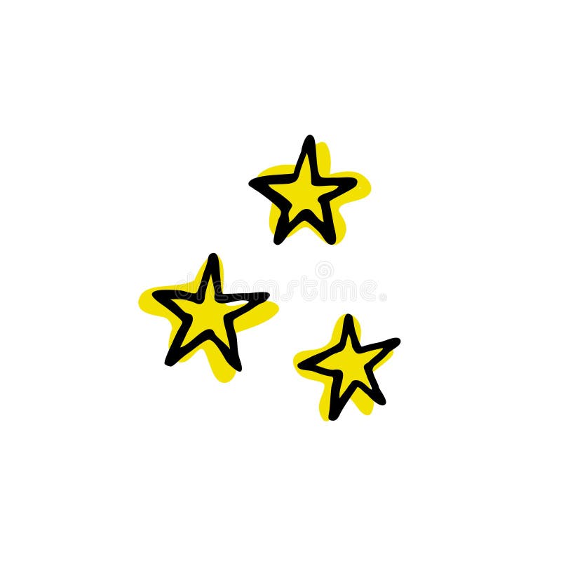 Stars doodle icon stock illustration. Illustration of icon - 182772097