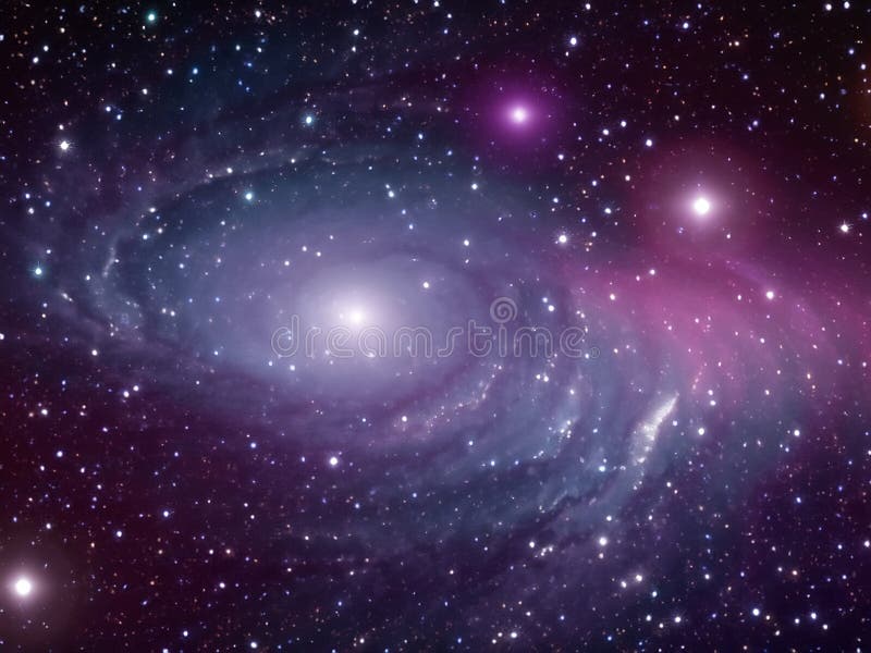 Stars, Dust and Gas Nebula in a Far Galaxy Stock Photo - Image of ...