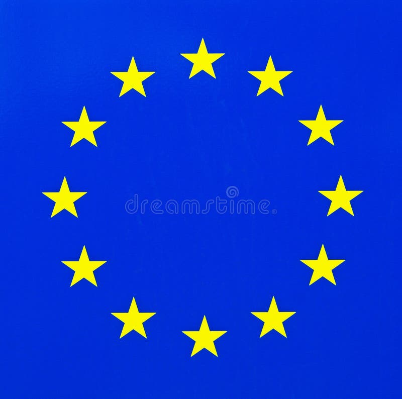 Stars of the European Union Flag Stock Image - Image of star, blue ...