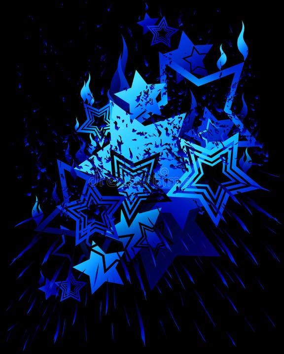 Stars and fire stock vector. Illustration of scroll, decor - 2291731