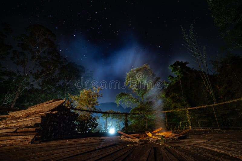Stars and fire stock image. Image of nebula, cloud, forest - 196093179