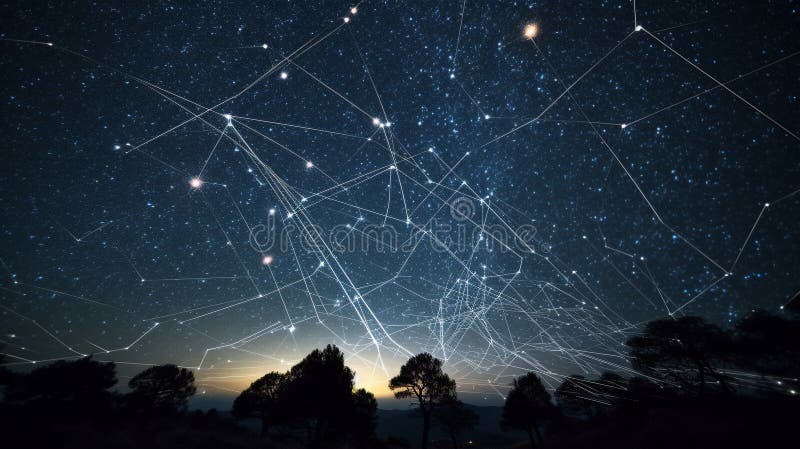 The Stars Form Constellations. AI Generated Stock Photo - Image of ...