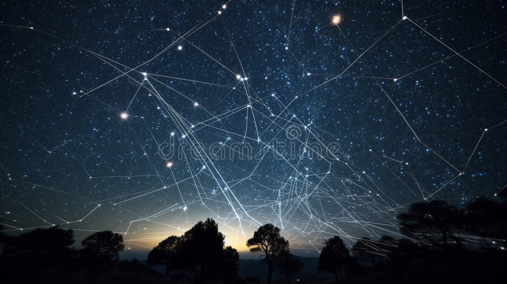 The Stars Form Constellations. AI Generated Stock Photo - Image of ...