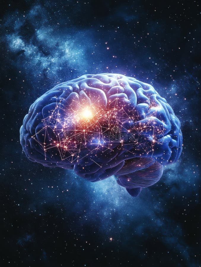 Stars and Galaxies Form a Cosmic Brain, Glowing in Deep Space ...