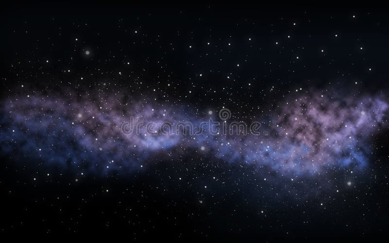 Stars or Galaxy in Night Sky Stock Illustration - Illustration of ...