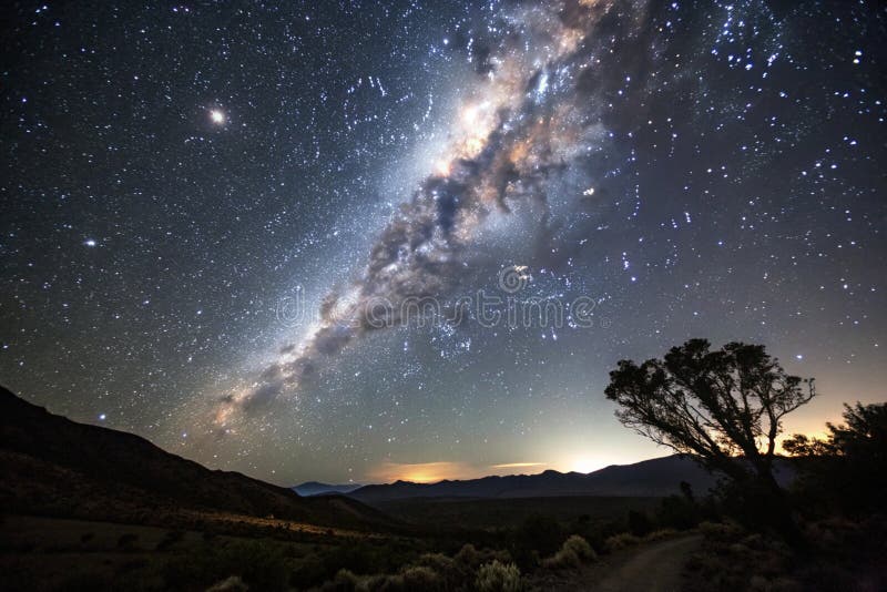 Stars and Galaxy Outer Space Sky Stock Illustration - Illustration of ...