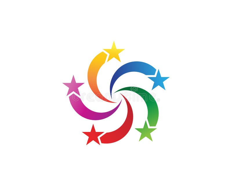 Stars icon logo template stock vector. Illustration of branding - 124148753