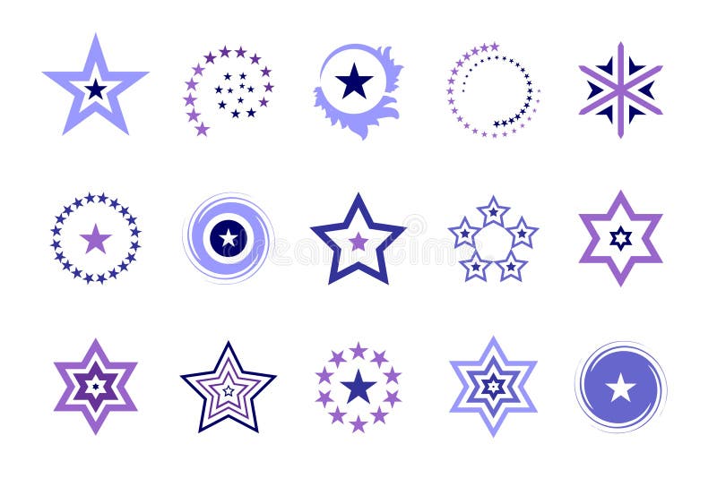 Stars Icons. Design Elements Set Stock Vector - Illustration of sign ...