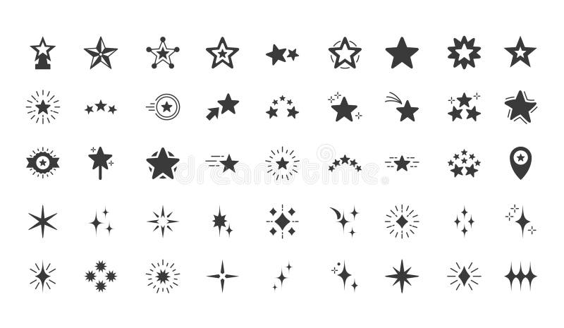Stars Icons stock vector. Illustration of star, flare - 324373673