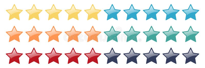 Stars Icons Set. Vector Illustration Stock Illustration - Illustration ...