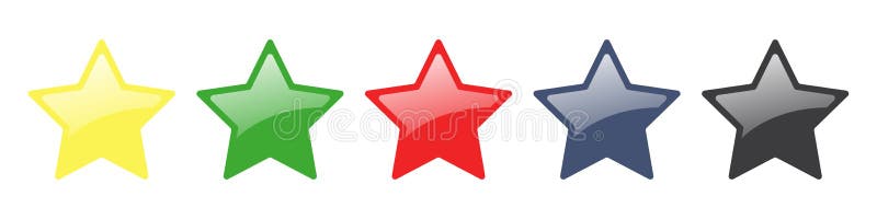 Stars Icons Set. Vector Illustration Stock Illustration - Illustration ...