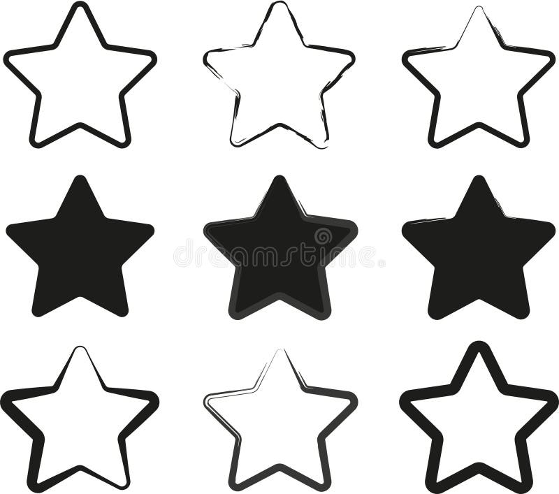 Stars Icons Set. Vector Illustration. EPS 10 Stock Vector ...