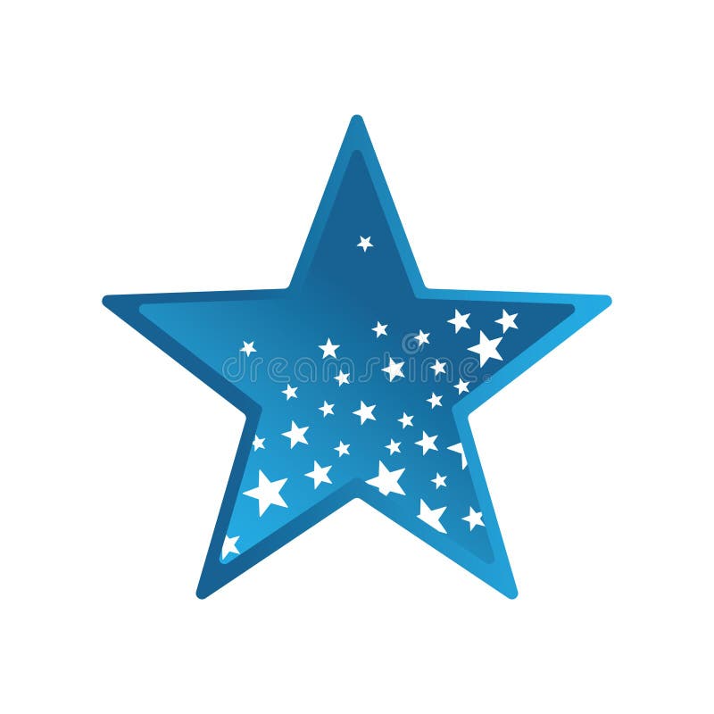 Stars Inside a Star. Vector Illustration Decorative Design Stock Vector ...