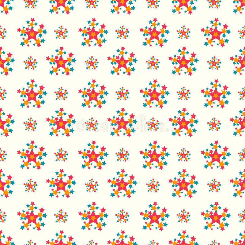 Stars on a Light Background Seamless Pattern Stock Vector ...