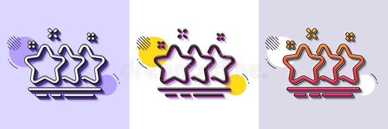 Stars Line Icon. Best Ranking Sign. Halftone Dotted Pattern. Vector ...