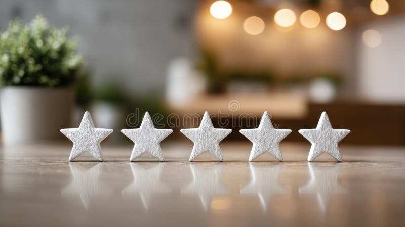 Customer Review Stars Create a Feedback Loop with a Clear Background ...