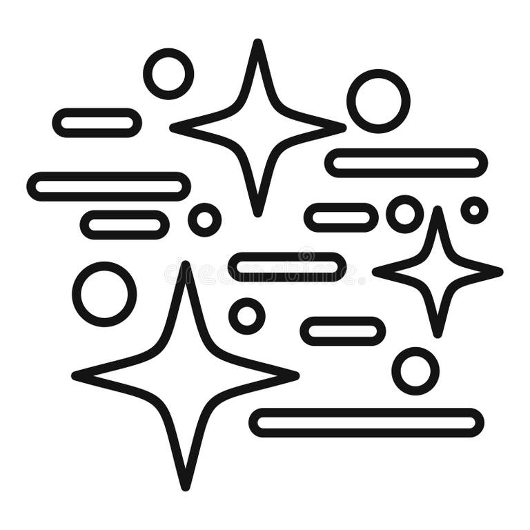 Stars and Lines Creating a Sparkling Clean Effect Icon Stock Vector ...
