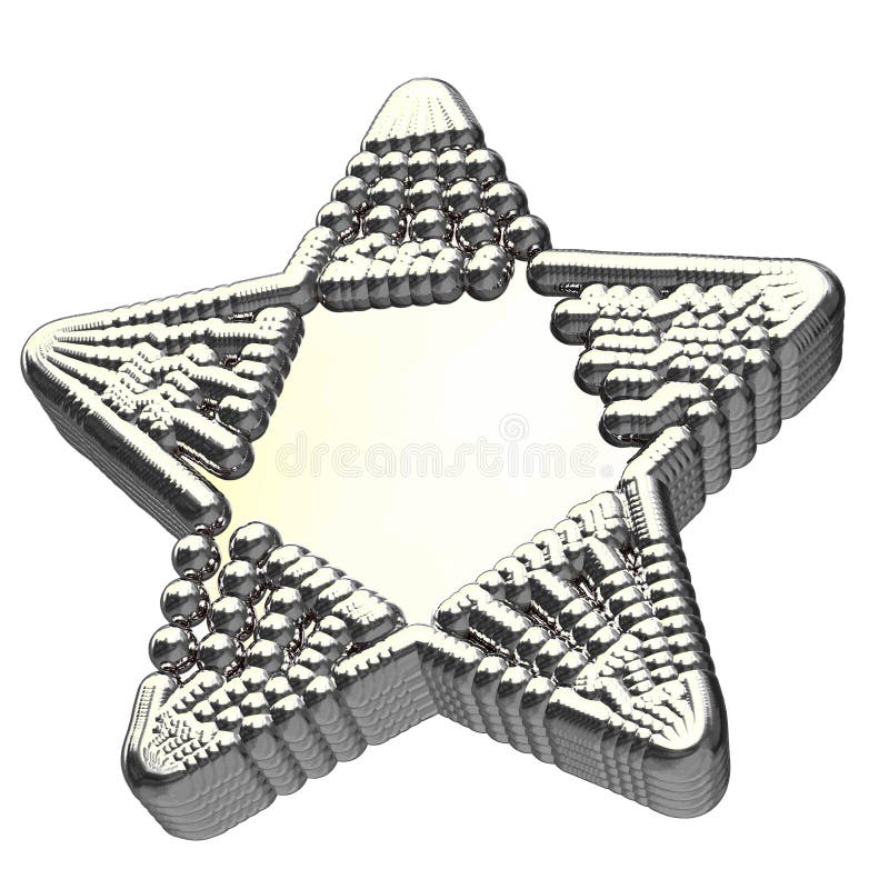 Stars Made of Silver Spheres Stock Vector - Illustration of glow ...