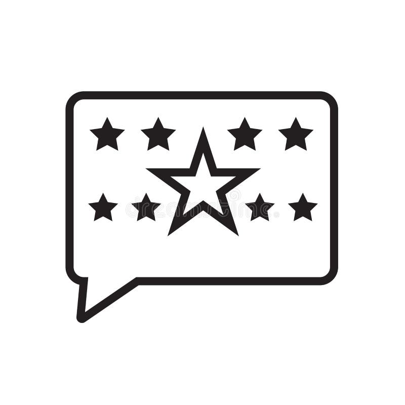Stars in Message Icon, Top Data Stock Vector - Illustration of stroke ...