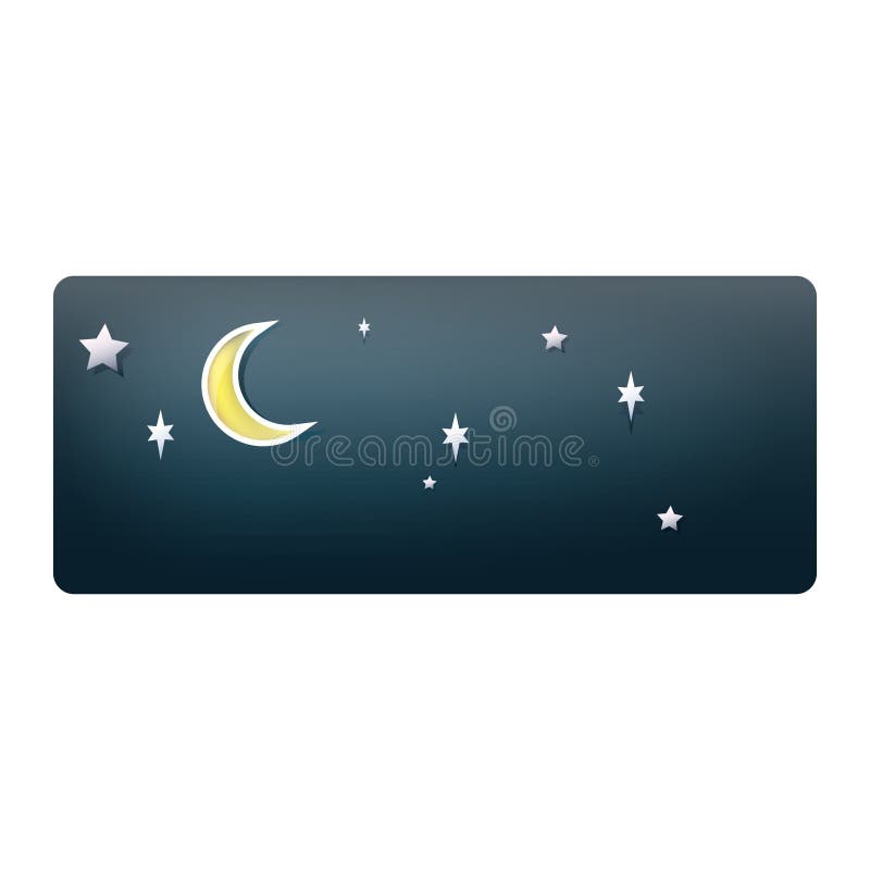 A Stars and Moon Banner Illustration. Stock Illustration - Illustration ...