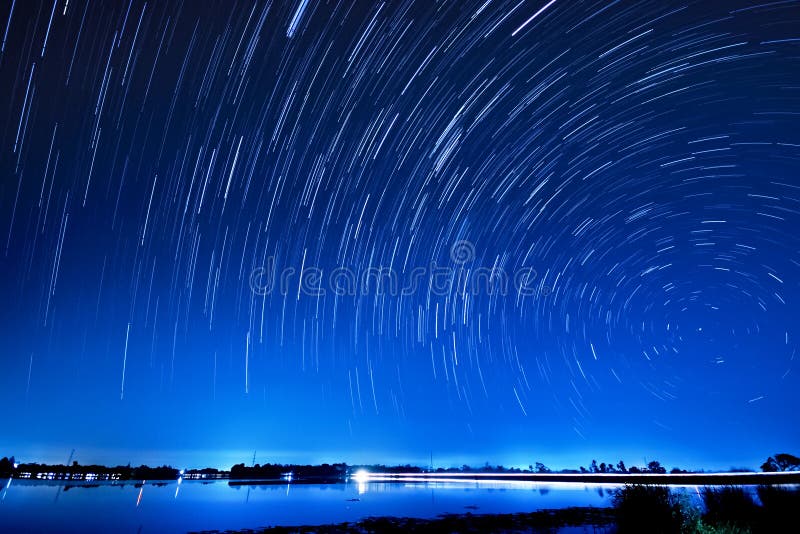 Starry night stock photo. Image of movement, stars, time - 21445232