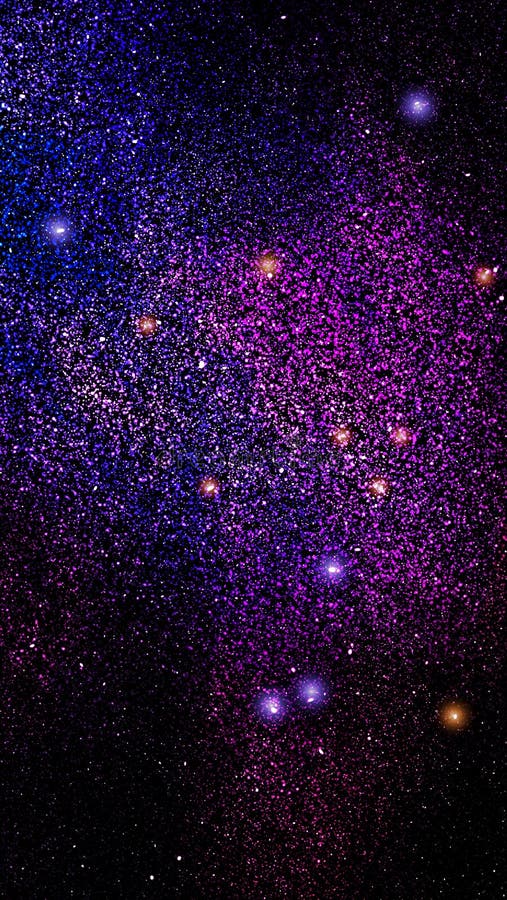 Stars and Night Sky As Background. Vertical Illustration Stock ...