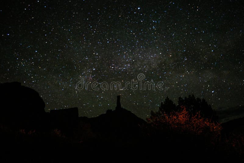 Stars Over Castle Valley, Moab Utah Stock Image - Image of desert, park ...