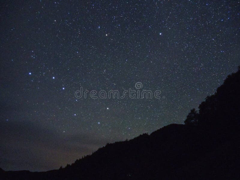 Stars over the mountain stock image. Image of long, beauty - 114662649