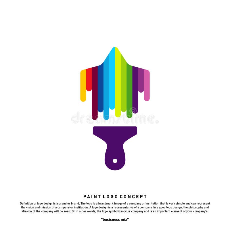 Stars Paint Logo Design Concept Vector. Colorful Stars Logo Vector ...