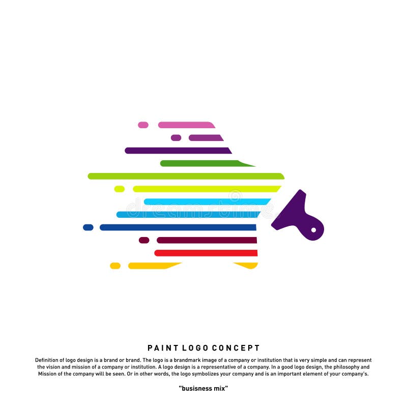 Stars Paint Logo Design Concept Vector. Colorful Stars Logo Vector ...