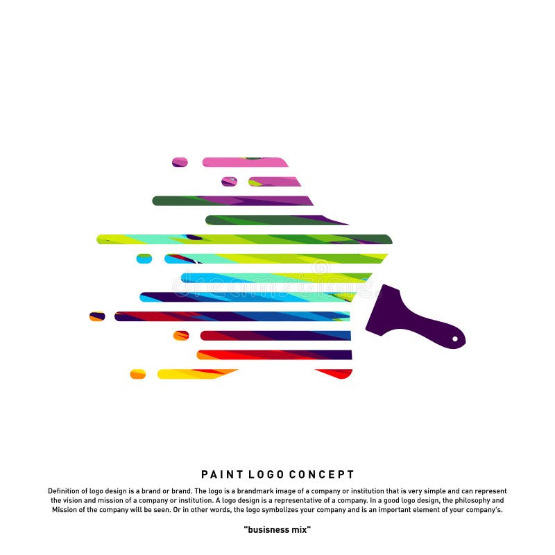 Stars Paint Logo Design Concept Vector. Colorful Stars Logo Vector ...