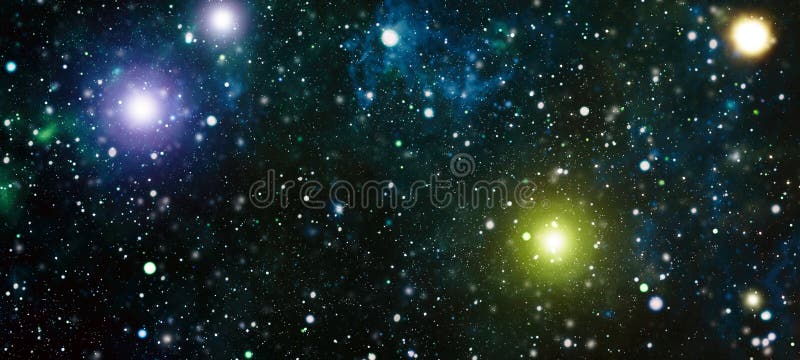Stars Planets Star Clusters, Colored Gas Clouds in Abstract Space ...