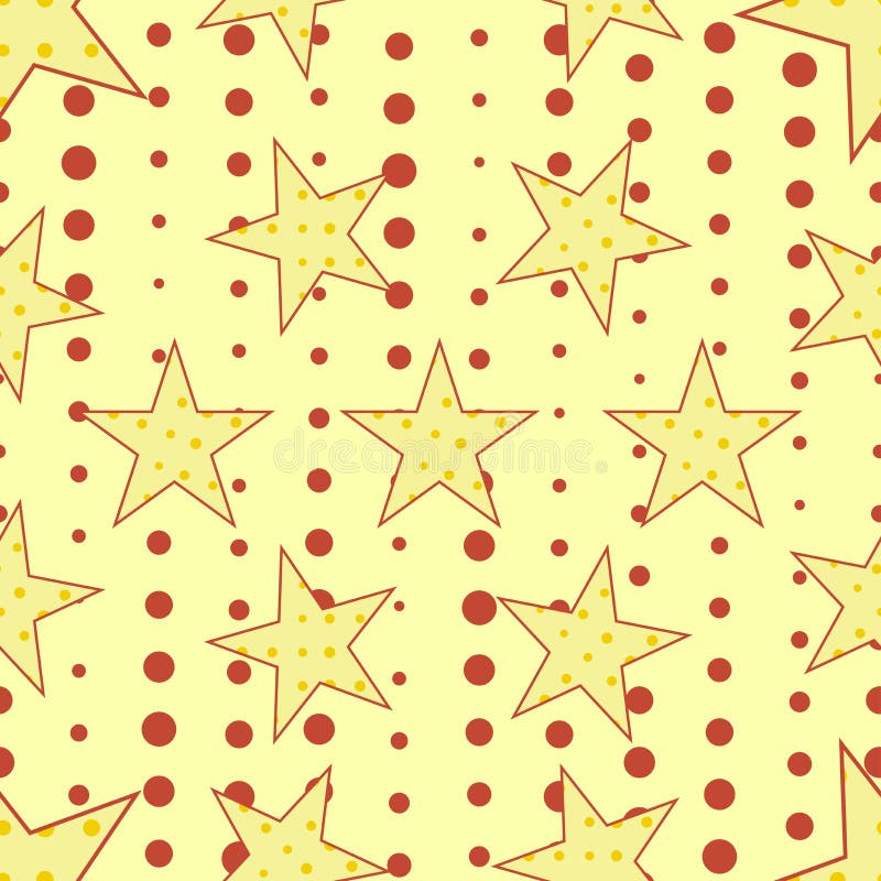 Stars in Pop Art Style, Seamless Pattern. Vector. Stock Vector ...