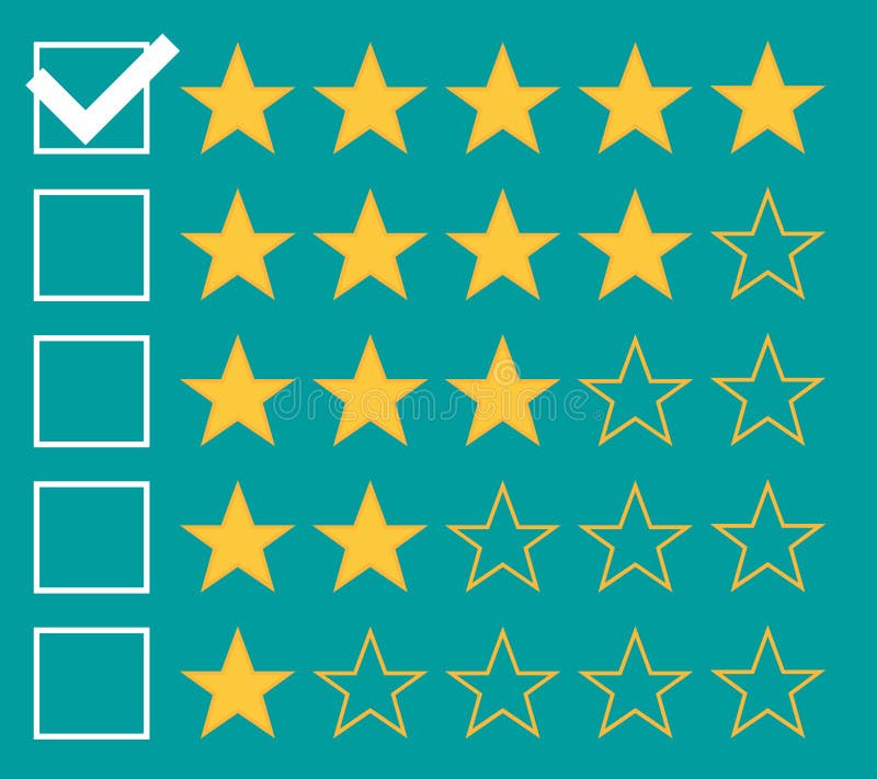 Stars rating stock vector. Illustration of rank, like - 91404213