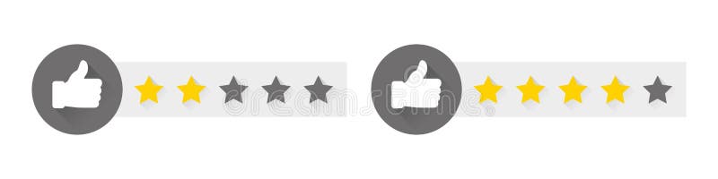 Rate Us Concept. Rate Sign. Rating System Based on Stars Stock Vector ...