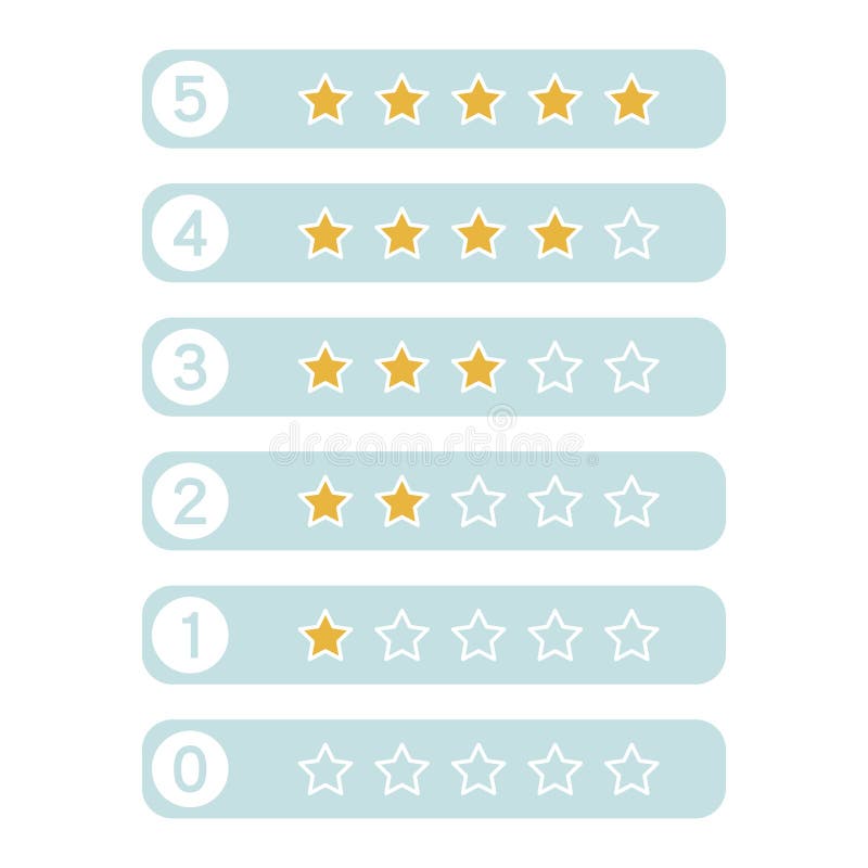 Stars Rating.Vector Illustrator. Stock Vector - Illustration of ...
