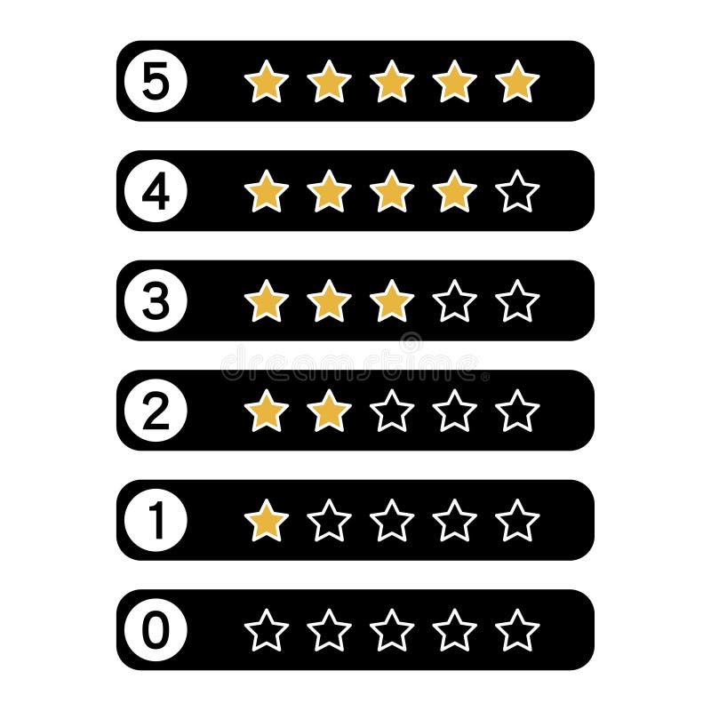 Stars Rating.Vector Illustrator. Stock Illustration - Illustration of ...