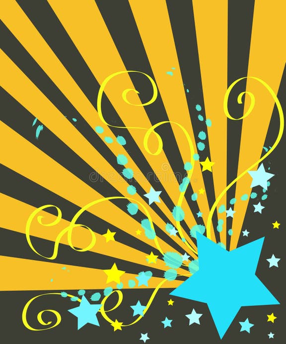 Stars and rays stock illustration. Illustration of design - 2751279