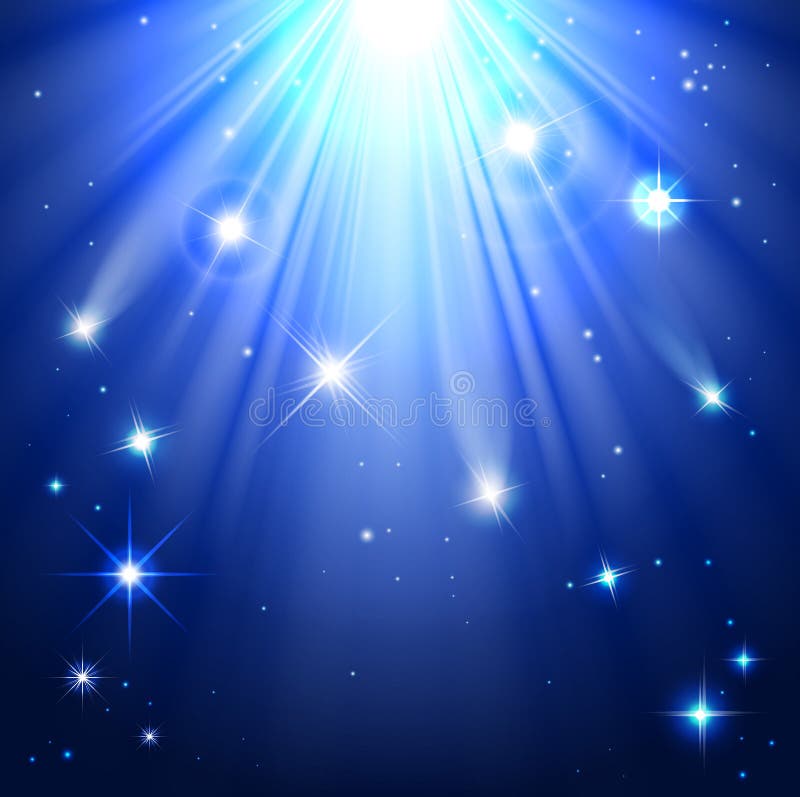 Stars with rays of light stock vector. Illustration of black - 49787362