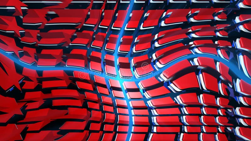 Stars Red White & Blue (3D Animation Loop) Stock Footage - Video of ...