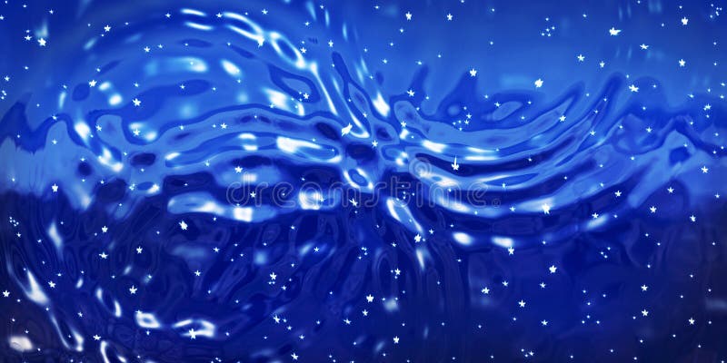 Stars Reflected in the Water Stock Illustration - Illustration of ...