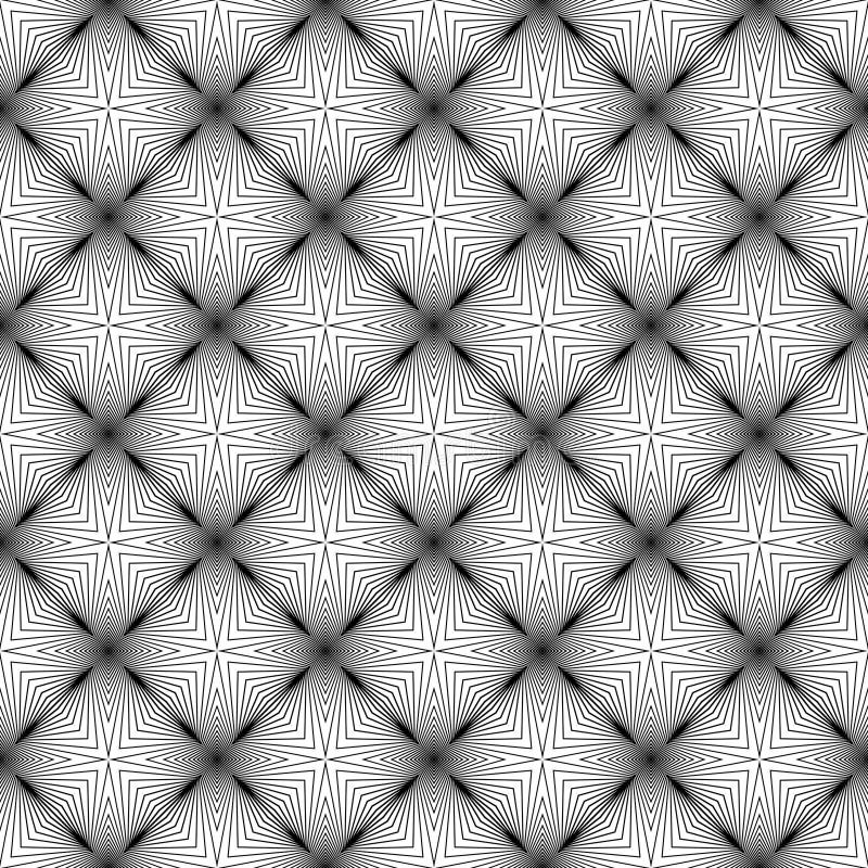 Stars Repeating Pattern Design with Lines Stock Vector - Illustration ...