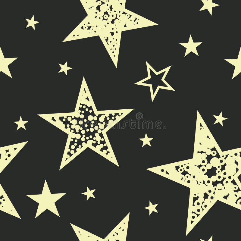 Stars Seamless Pattern. Design for Fabric, Wrapping Paper, Background ...