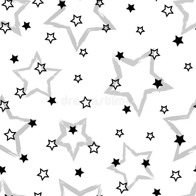 Stars Seamless Pattern. Design for Fabric, Wrapping Paper, Background ...
