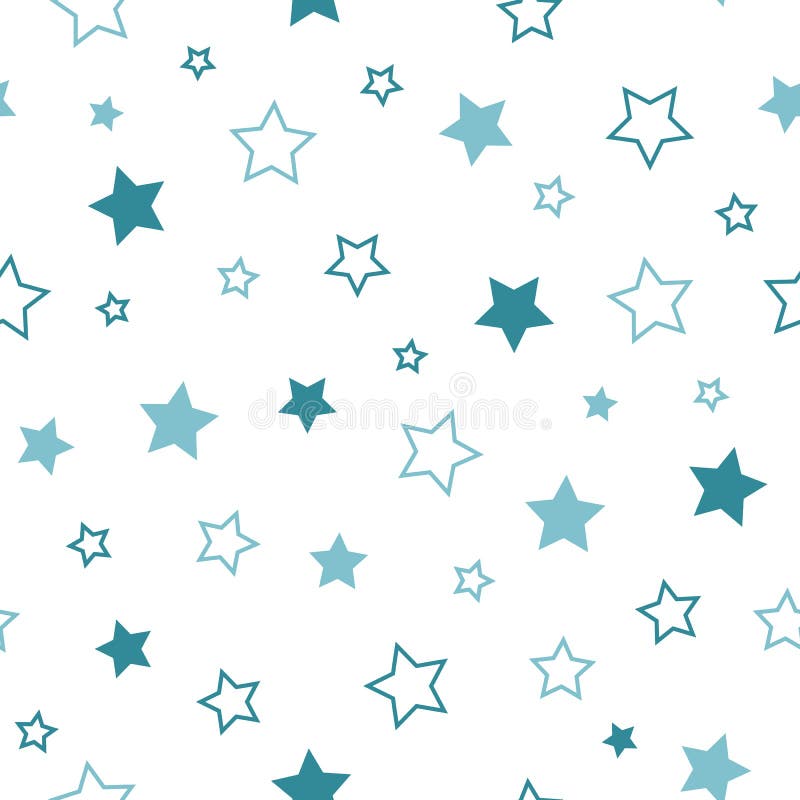 Stars Seamless Pattern. Design for Fabric, Wrapping Paper, Background ...