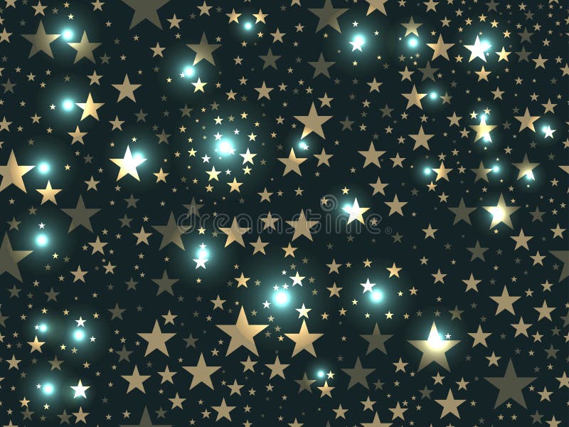 Stars Seamless Pattern. Magic Star Pattern. Outer Space. Vector Stock ...