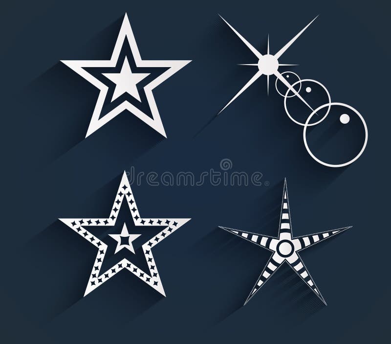 Stars with shadows. stock vector. Illustration of explosion - 35550629
