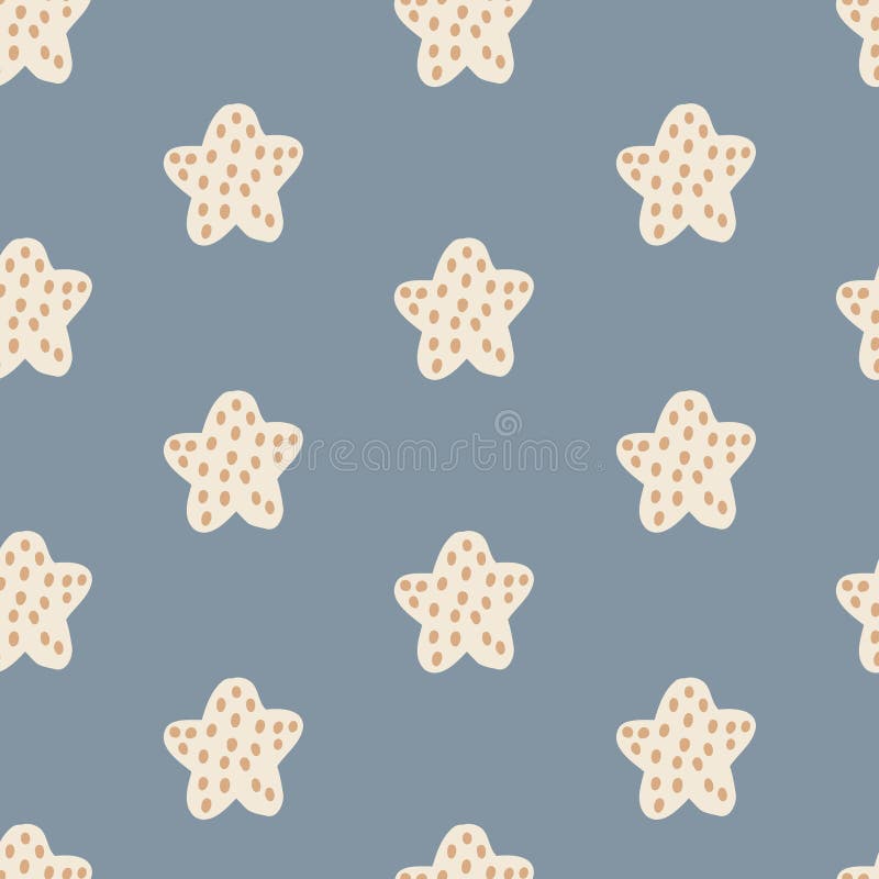 Stars Shape Kids Children Seamless Pattern Stock Vector - Illustration ...